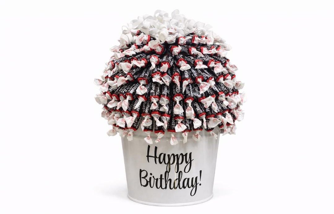Happy Birthday Tootsie Roll Candy Bouquet, 225 Pieces - Etsy