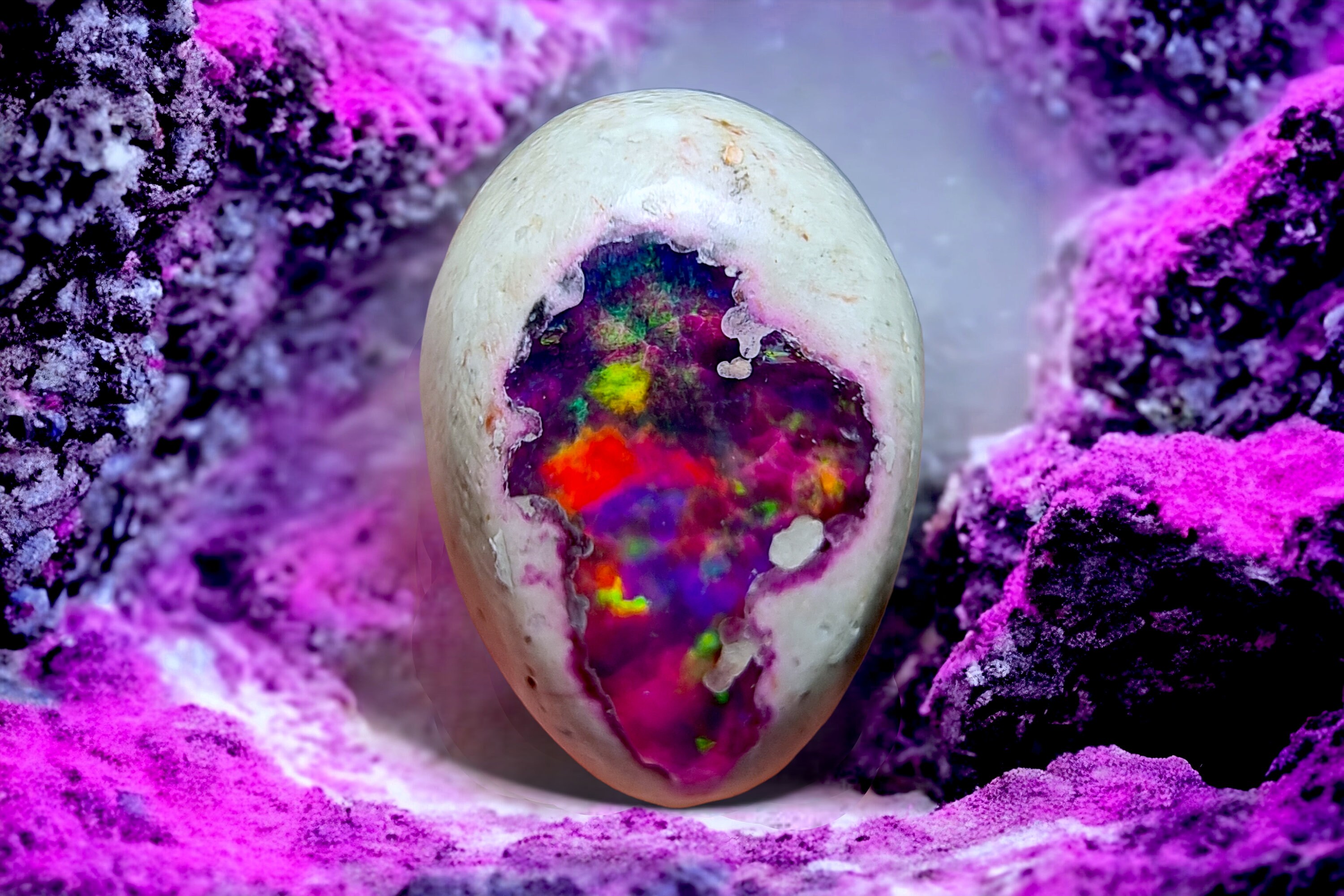 Fabled and Elusive Natural Hot Pink Cantera Fire Opal in - Etsy