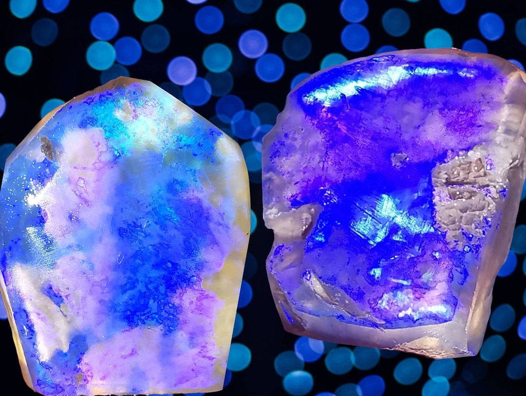Insane Blue Natural Australian Crystal Opal Pair/rubs From Lightning ...