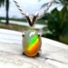 Natural African St Elmo's Fire Opal Pendant With A Stunning Diamond Cut ...