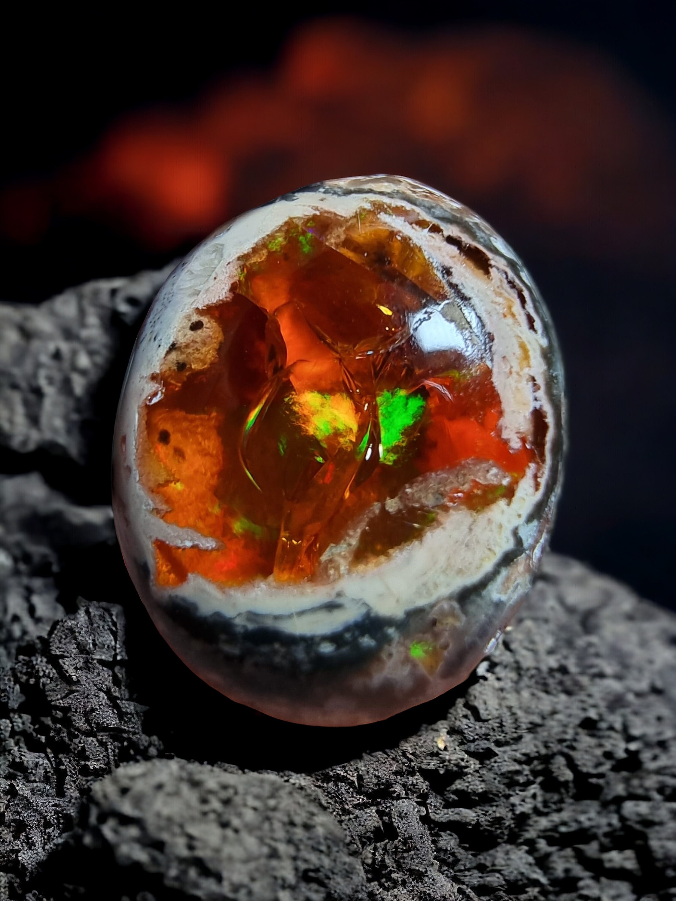 Volcanic Natural Mexican Cantera Fire Opal Gemstone 4.7cts - Etsy