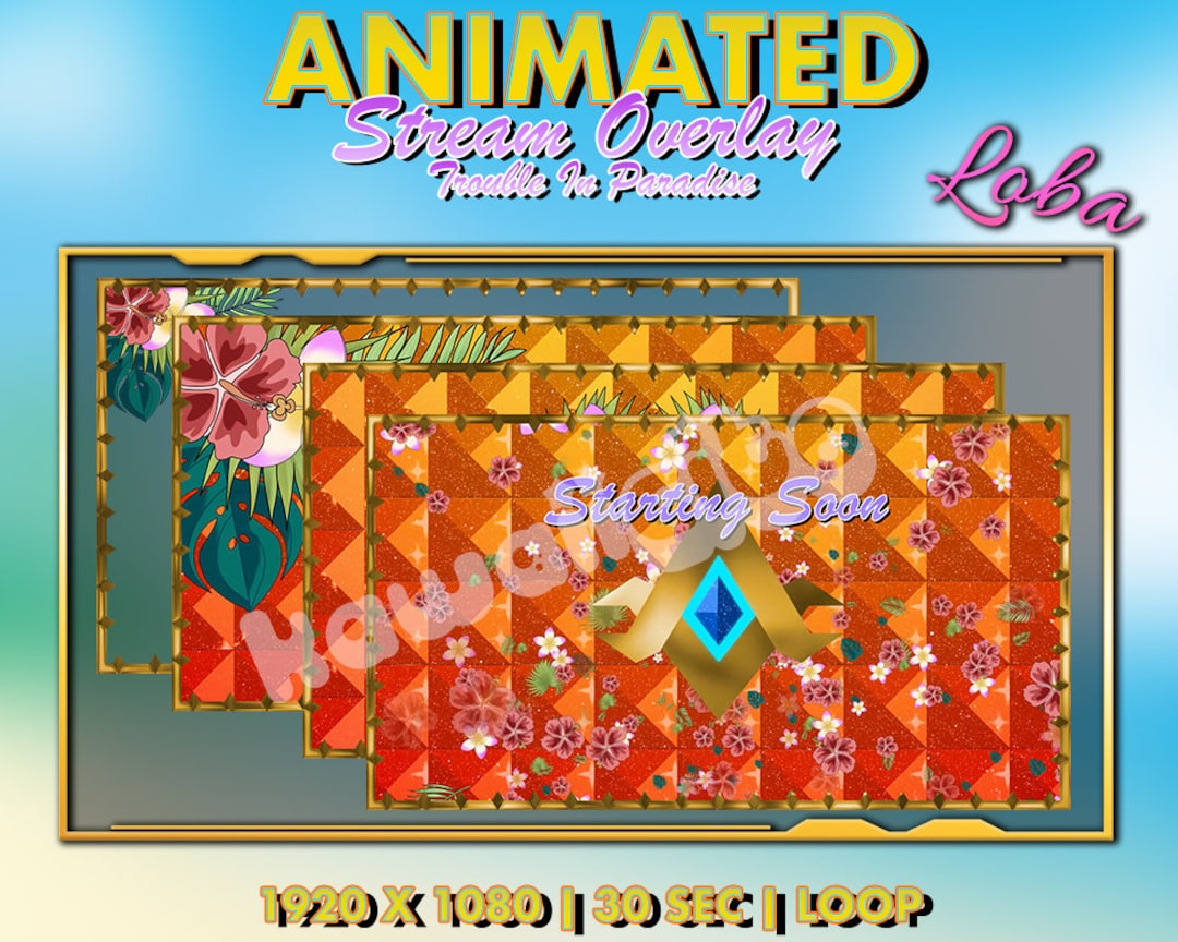 Loba Trouble in Paradise Inspired Animated Stream Overlay Apex Legends ...