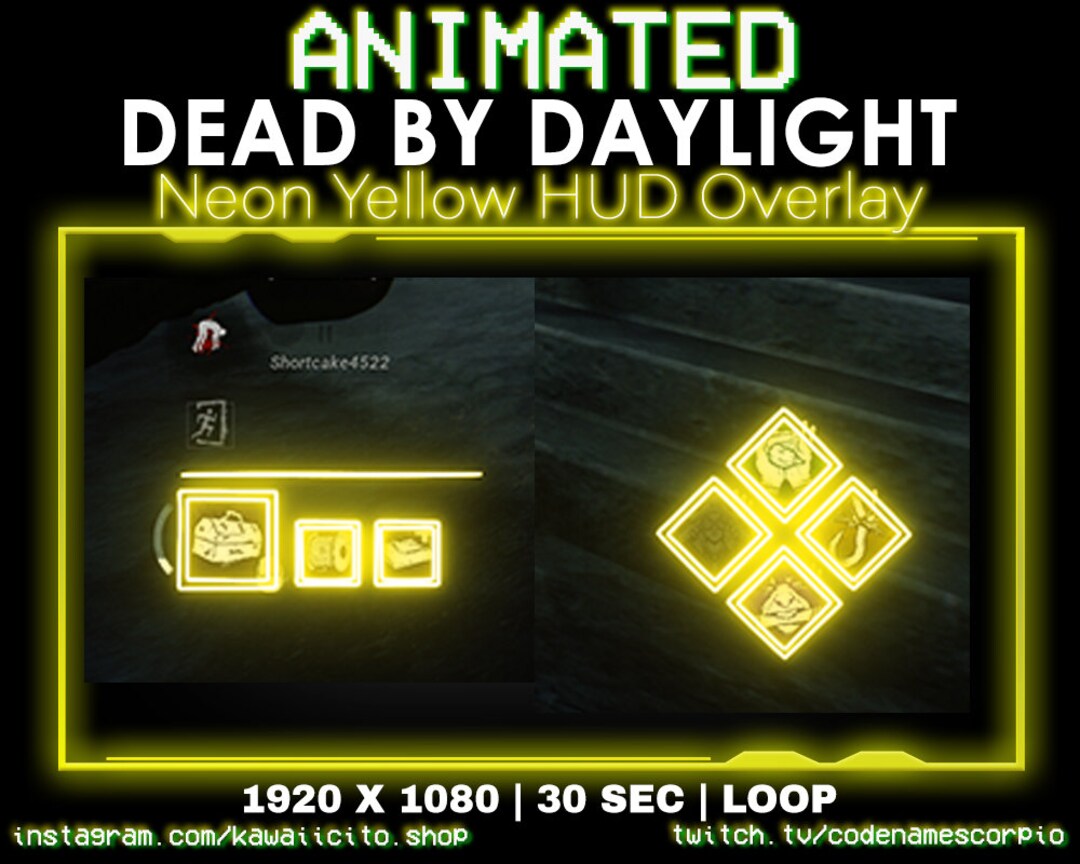 Neon Yellow Dead by Daylight HUD Overlay - Etsy