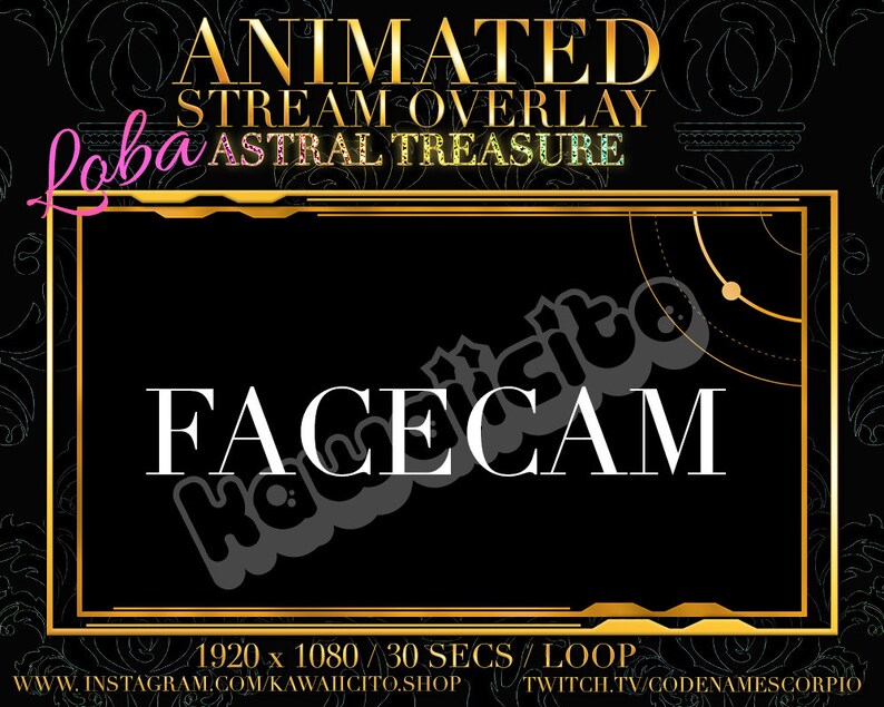 Loba Astral Treasure Inspired Animated Stream Overlay | Apex Legends - Etsy