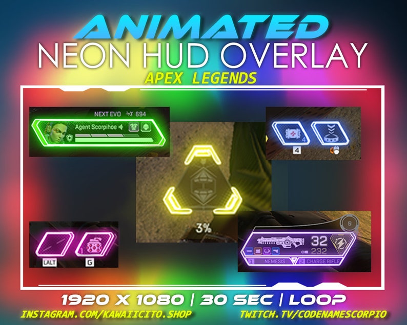 Neon Rainbow | Apex Legends HUD Overlay - Etsy