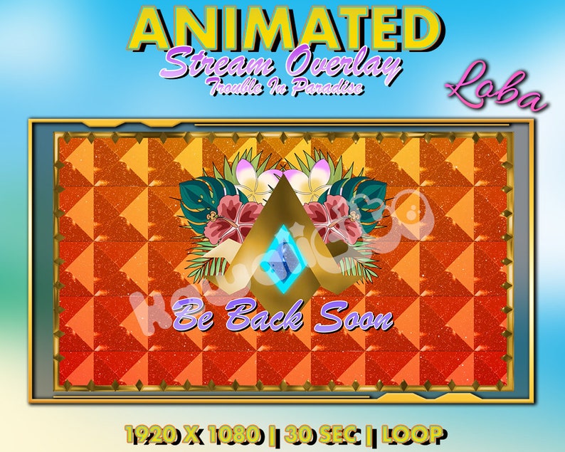 Loba Trouble in Paradise Inspired Animated Stream Overlay Apex Legends ...