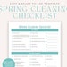 Printable Deep Cleaning Checklist Template, Prefilled Cleaning ...