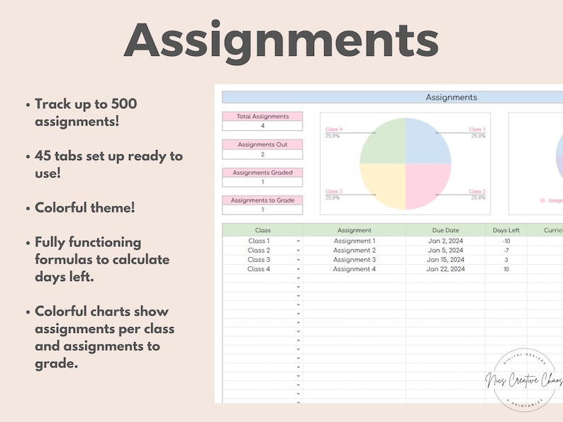 Teacher Planner Google Sheets, Attendance Checklist Spreadsheet ...