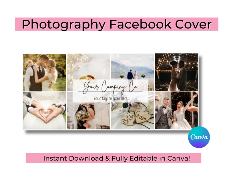 EDITABLE Photography Facebook Cover Templates, Wedding Photographer ...