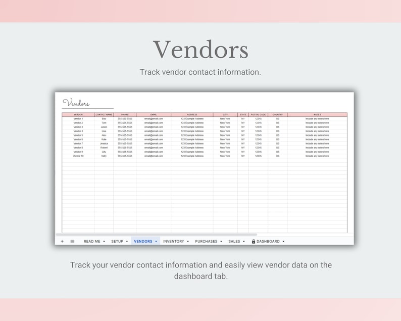 Inventory Management & Sales Tracker Spreadsheet, Google Sheets ...