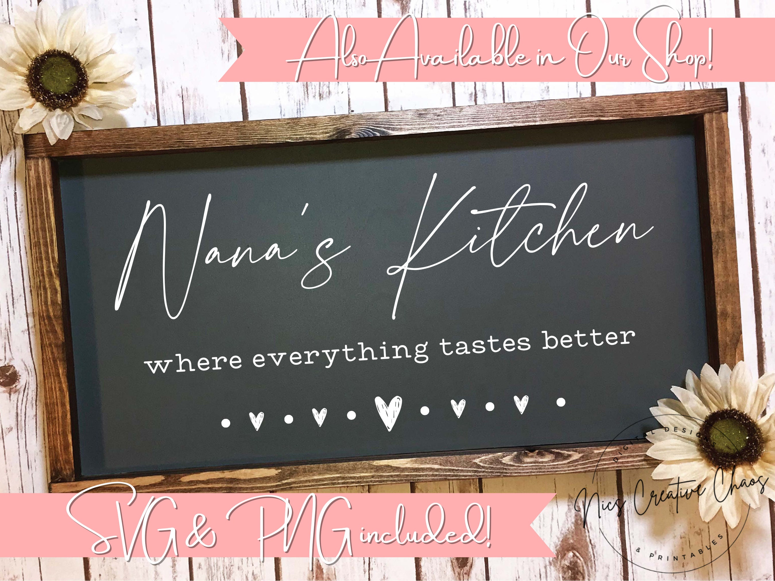 Grandma's Kitchen SVG, Farmhouse Wall Sign Svg, Grandma SVG, Home Decor ...