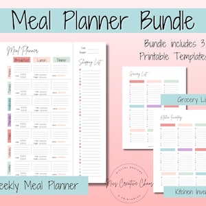 Printable Recipe Card Template, Blank Cooking Journal, Meal Planner ...
