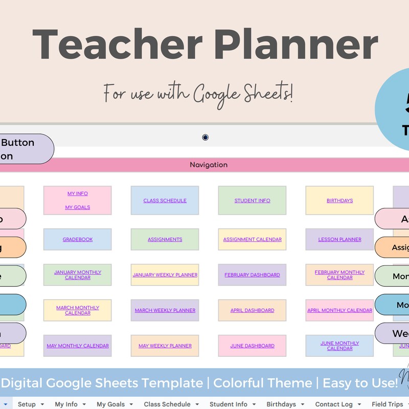 Teacher Planner - Etsy