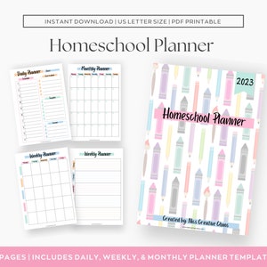 Printable Homeschool Planner, Teacher Planner, Digital Lesson Plan ...