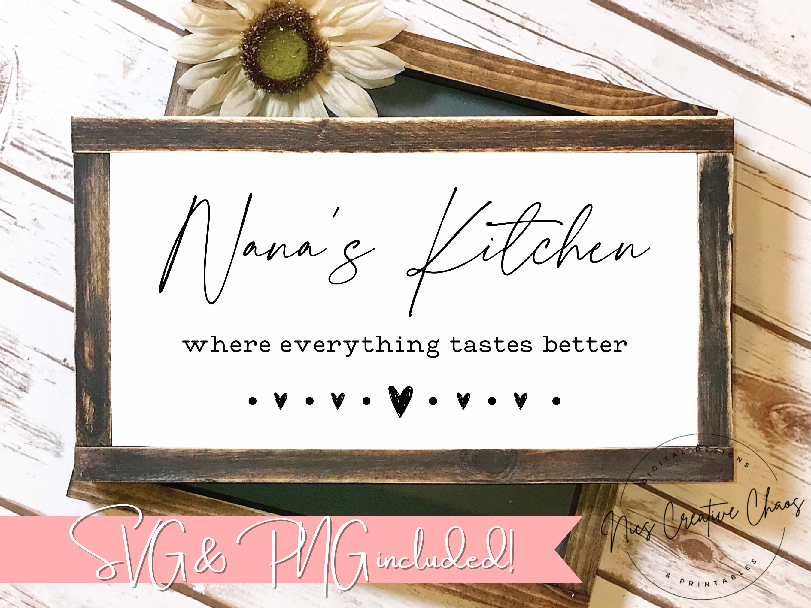 Nana's Kitchen SVG, Farmhouse Wall Sign Svg, Nana SVG, Home Decor SVG ...
