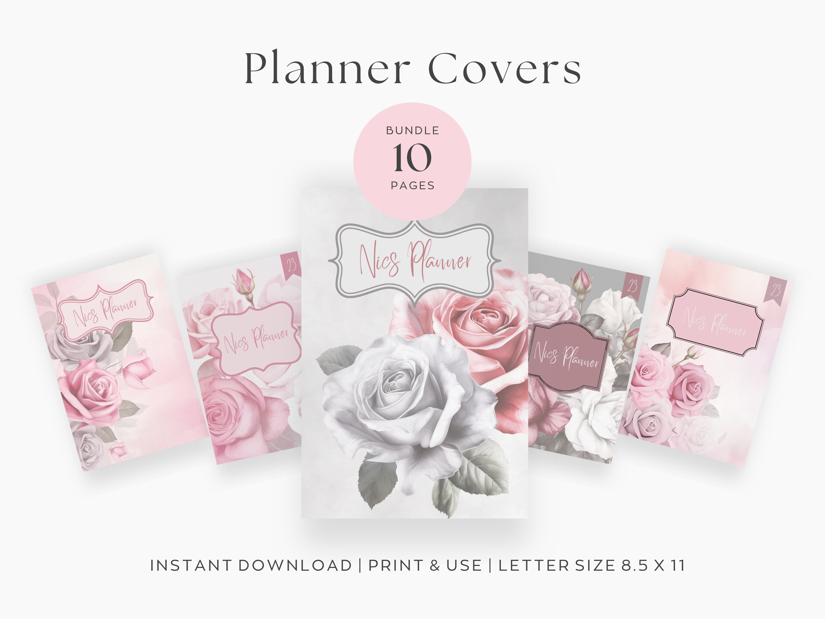 EDITABLE Planner Covers Bundle, Printable or Digital Planner Covers ...