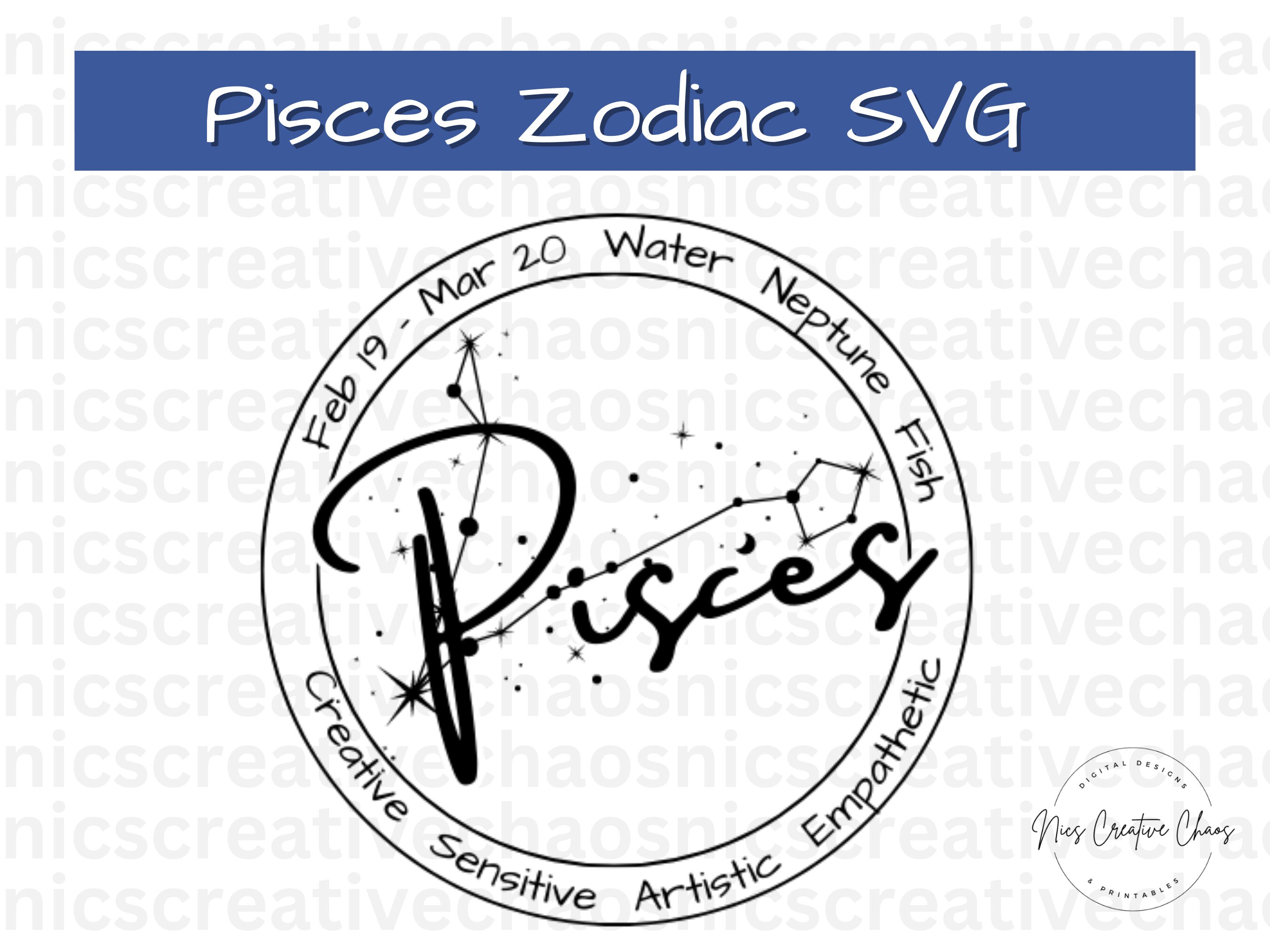 Pisces Zodiac Traits SVG PNG, Astrology Cut Files, Pisces Svg Png Shirt ...