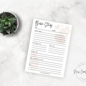 Boho Bible Study Printable Template, Bible Journal, Faith Planner ...