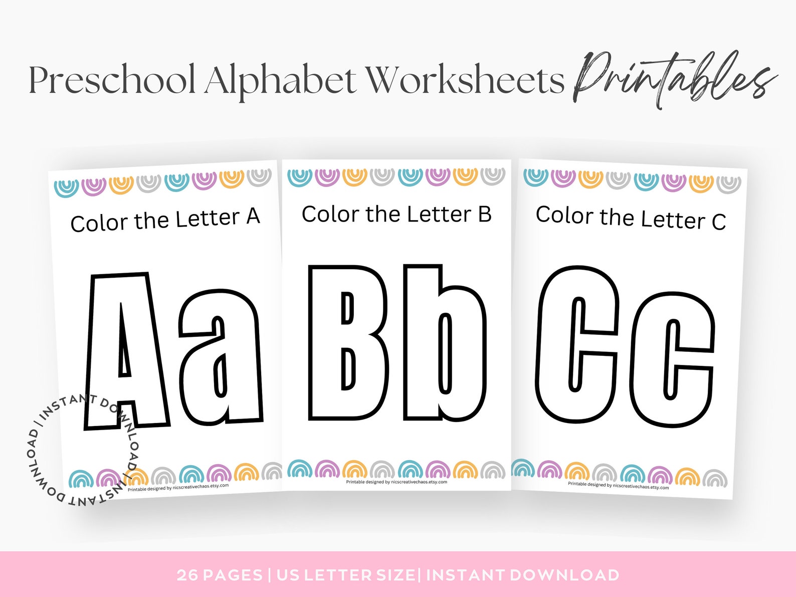 Alphabet Coloring Pages, Printable Preschool Worksheets, Kids Pre-k ...