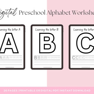 Printable Alphabet Coloring Pages, Printable Preschool Tracing ...