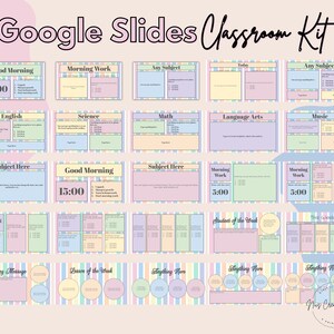 Google Slides Teacher Slideshow Templates, 28 Slide Classroom Bundle ...