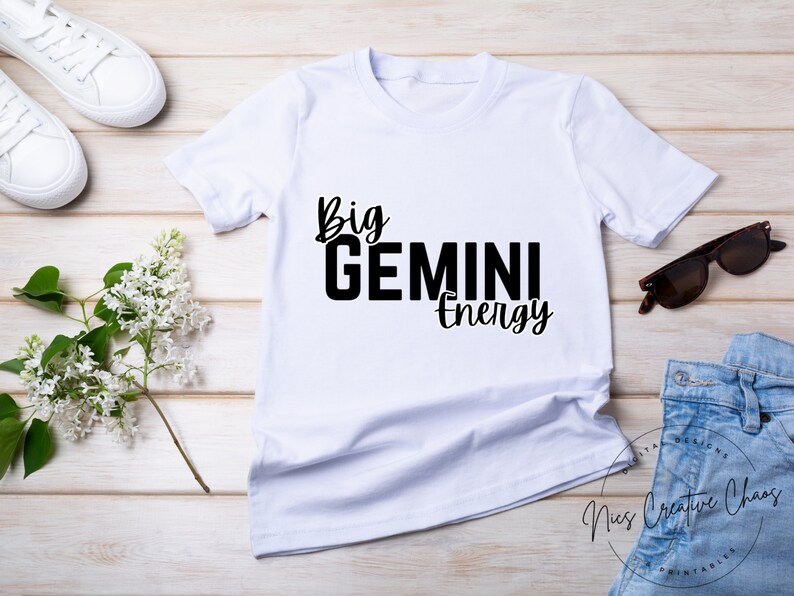 Big Gemini Energy SVG PNG, Astrology Gemini Cut Files, Gemini Svg Png ...