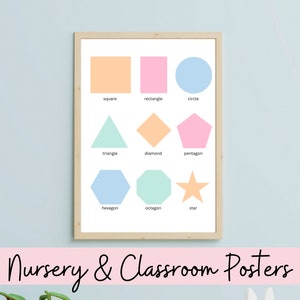 Classroom Poster Printables, Educational Kids Room Posters, Preschool ...