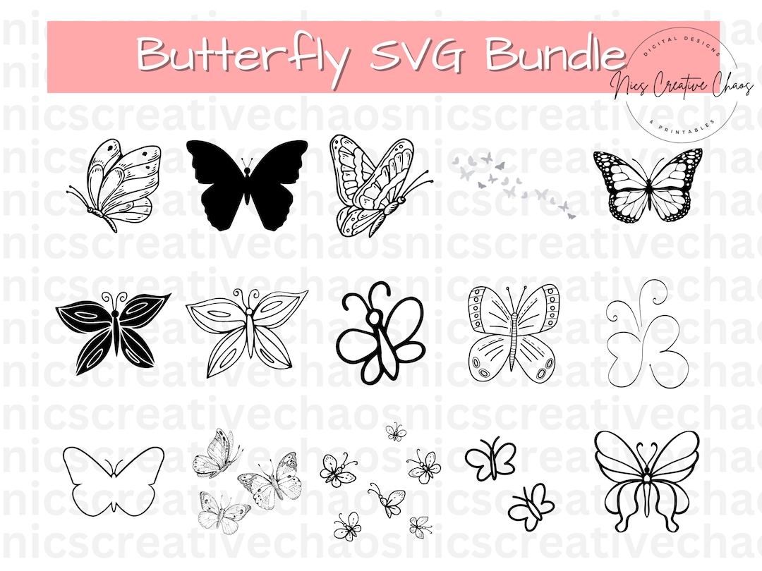 Butterfly SVG PNG Bundle Butterfly Cut Files Butterflies Svg - Etsy
