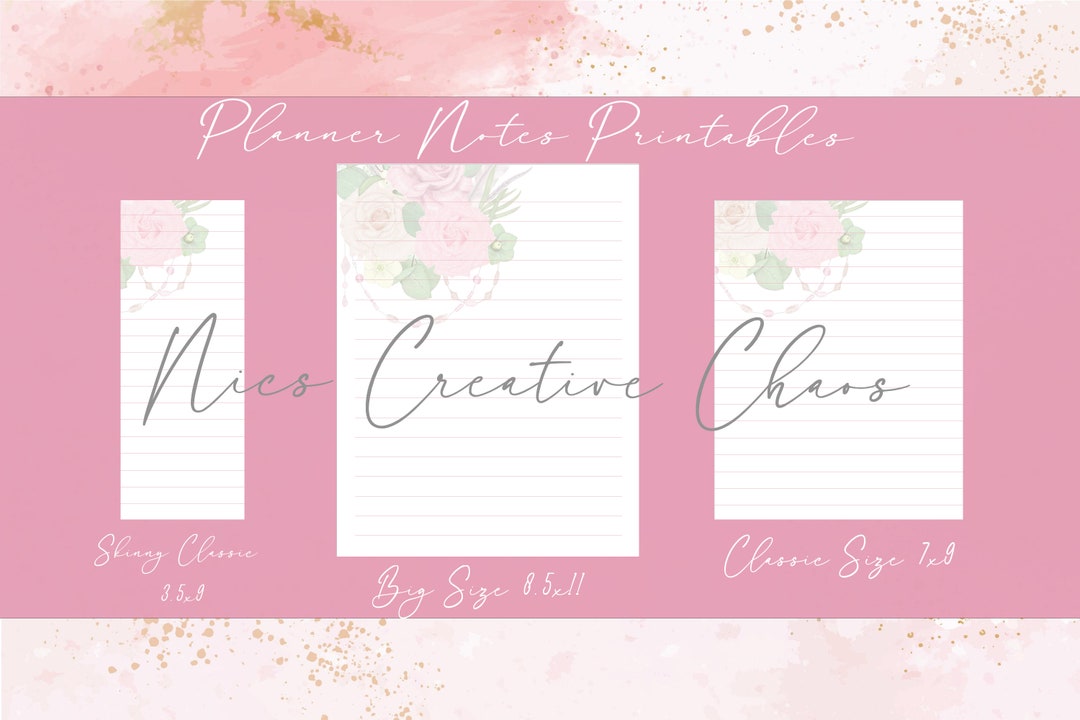 BUNDLE Lined Notes Planner Printable Pages Bullet Journal Onenote ...