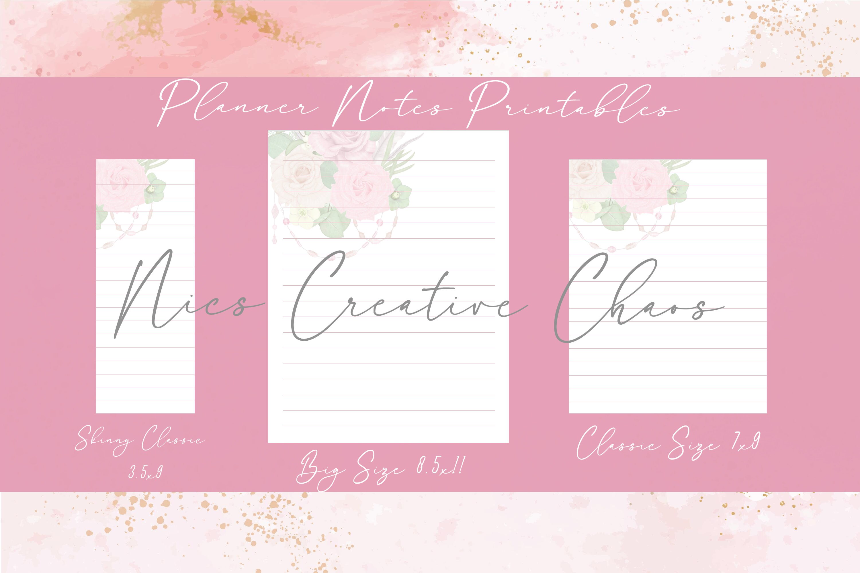 BUNDLE Lined Notes Planner Printable Pages Bullet Journal Onenote ...