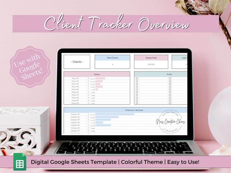 Client Tracker Spreadsheet, Google Sheets Client Log, Client List ... Client Tracker Spreadsheet, Google Sheets Client Log, Client List ...