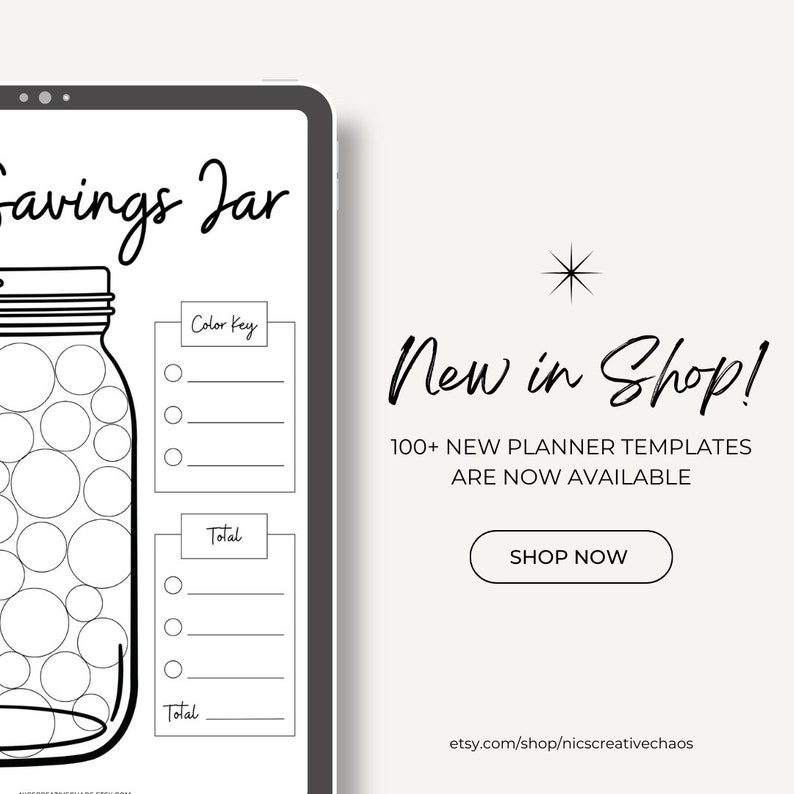 Mason Jar Savings Challenge Printable, Savings Tracker & Budget ...
