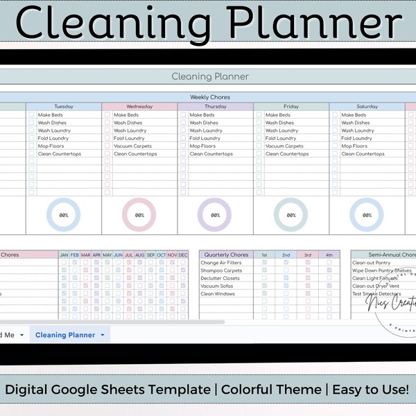 Weekly Cleaning Checklist - Etsy