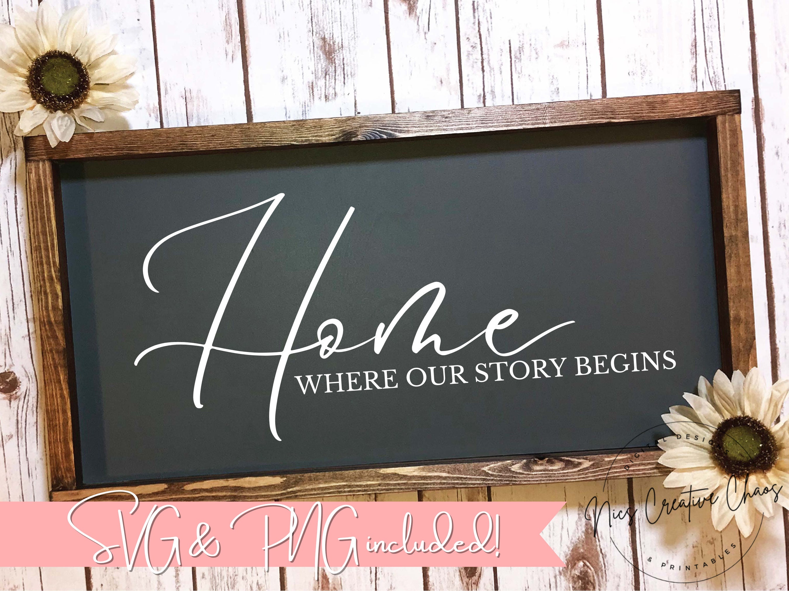 Home SVG, Family Quote SVG, Home Decor Cut File, Farmhouse Wall Sign ...