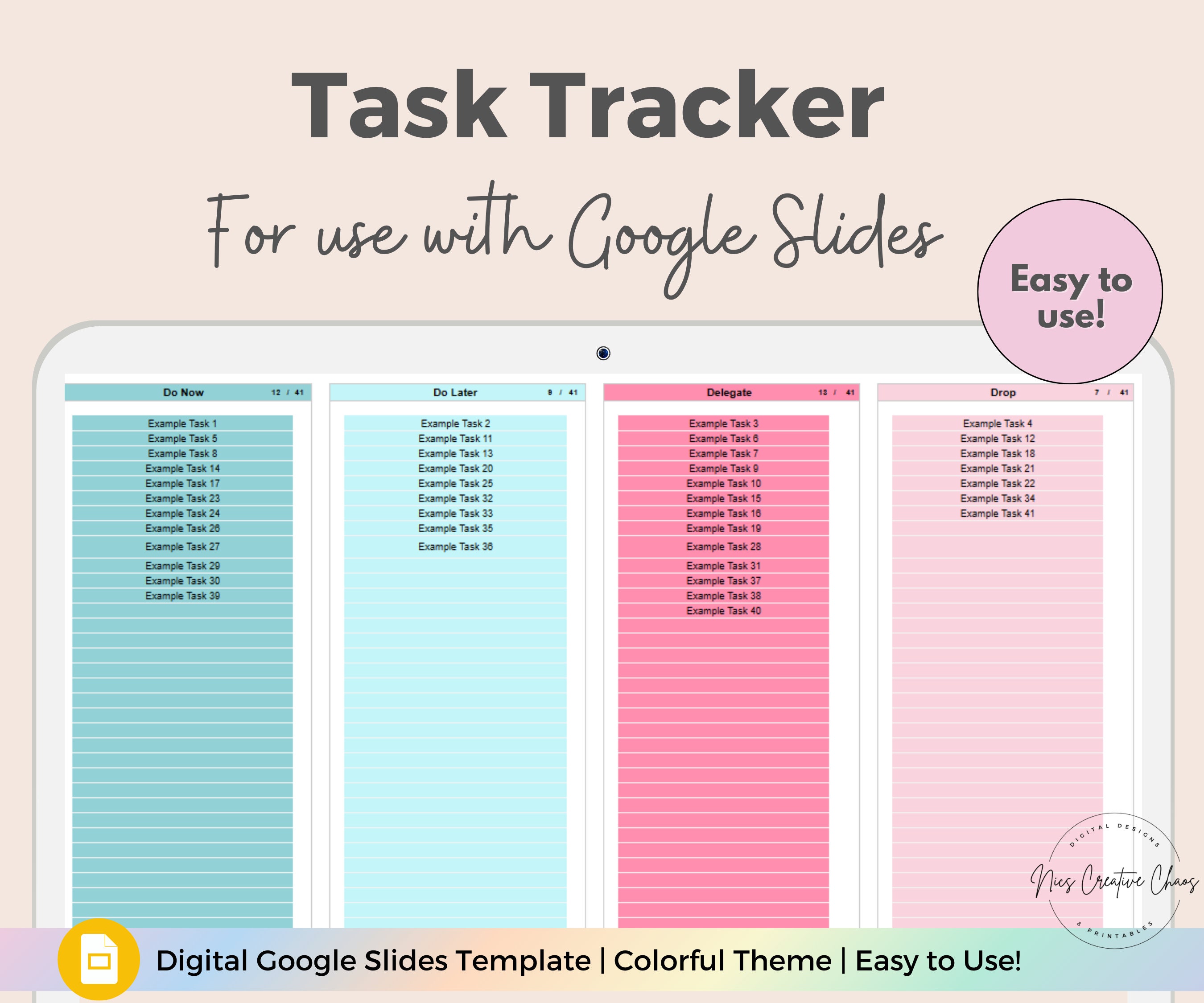 Task Tracker Google Sheets Spreadsheet, Task Planner, to Do List ...