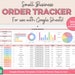 Order Tracker Spreadsheet, Google Sheets, Small Business Spreadsheet ...