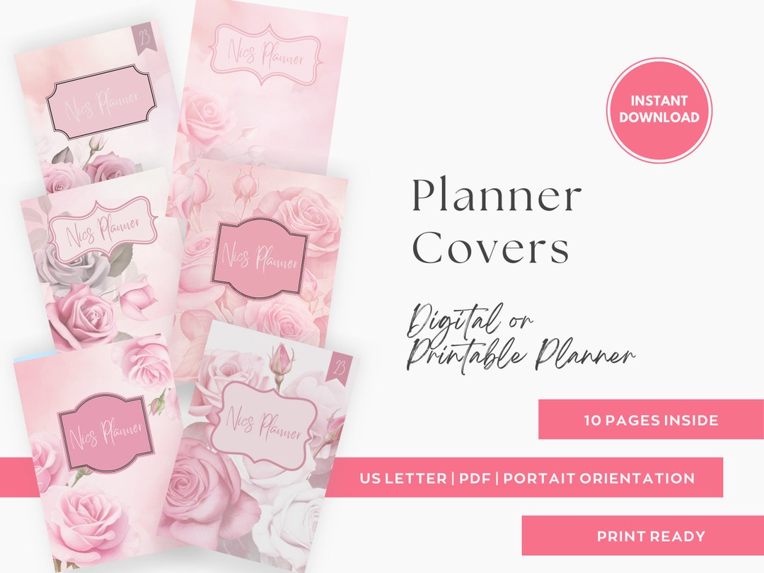 EDITABLE Planner Cover Bundle, Printable Planner Covers, Digital ...