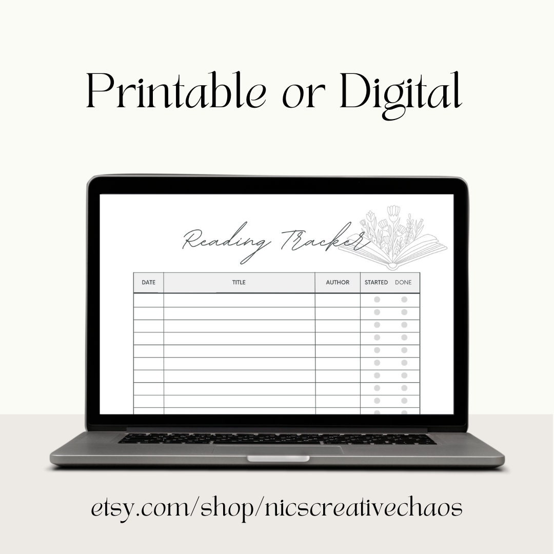Reading Tracker Printable, Book Checklist Template, Book Tracker Chart ...