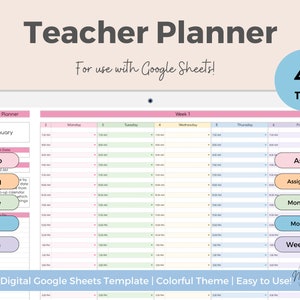 Teacher Planner Google Sheets, Attendance Checklist Spreadsheet ...