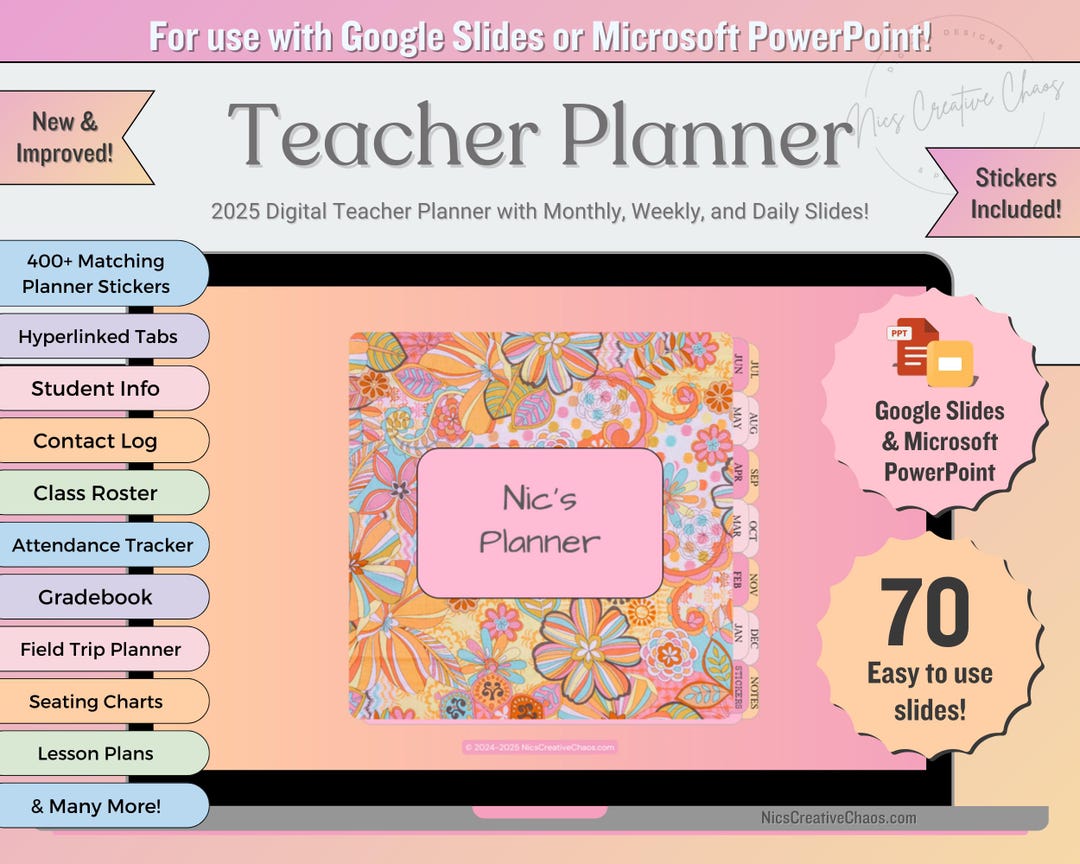 Digital Teacher Planner Google Slides, Classroom Management Tools ...
