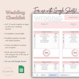 Wedding Checklist Spreadsheet Google Sheets, Wedding to Do List ...