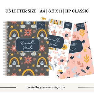 EDITABLE Planner Covers Printable or Digital Notebook Binder Covers or ...