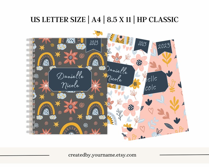 EDITABLE Planner Covers Printable or Digital Notebook Binder Covers or ...