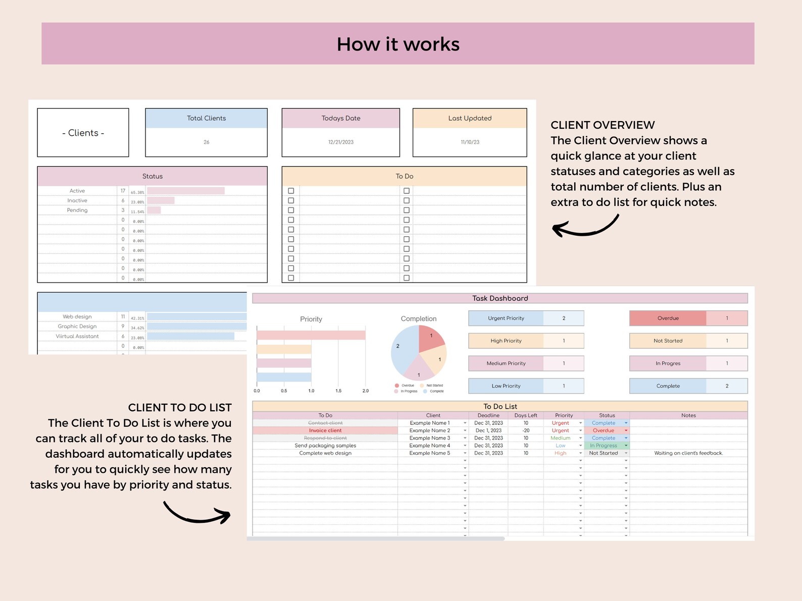 Client Tracker Spreadsheet, Google Sheets & Excel Client Tracker ...