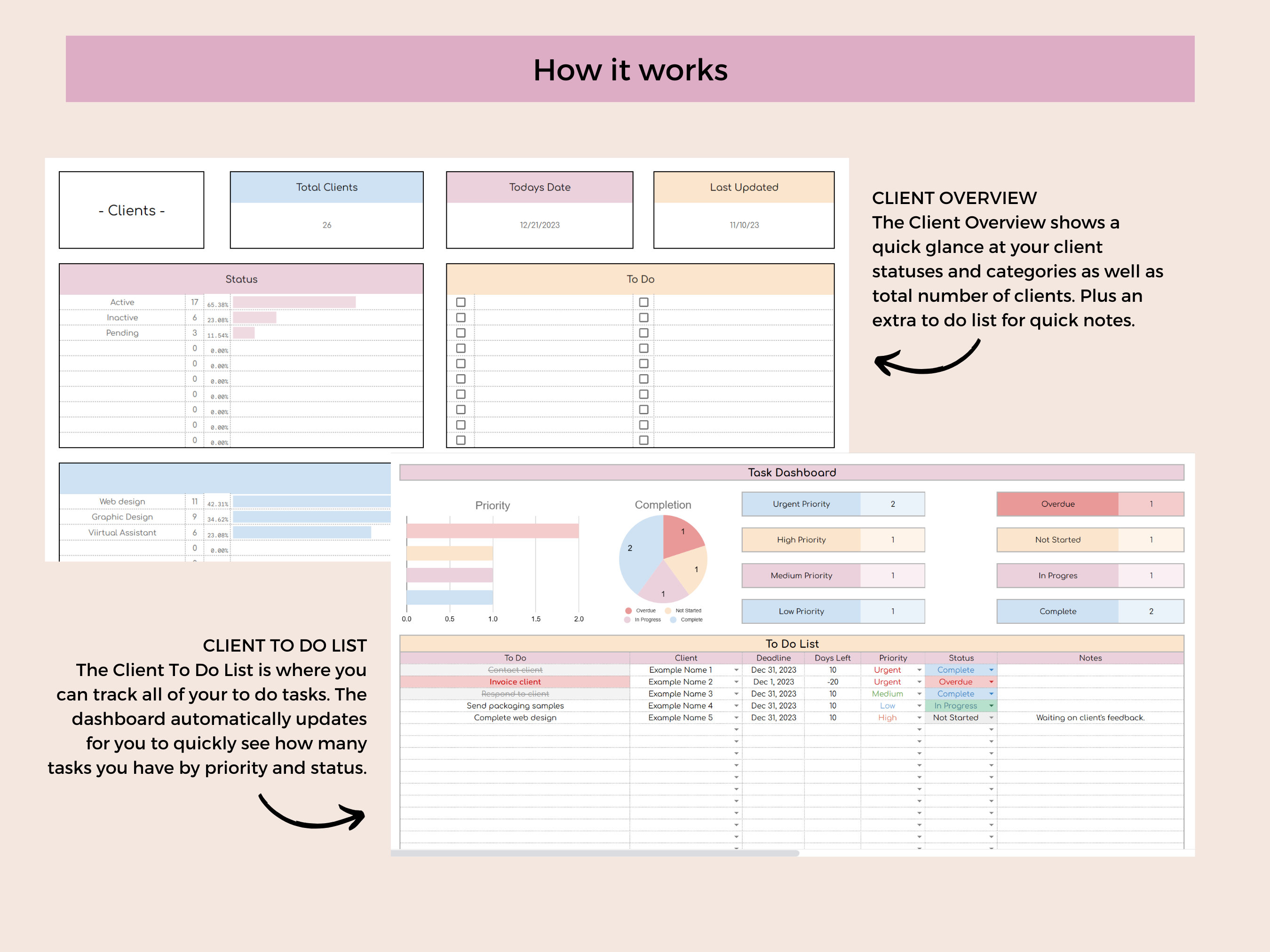Client Tracker Spreadsheet, Google Sheets & Excel Client Tracker ...