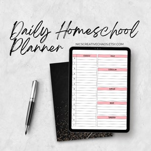 BUNDLE Daily Homeschool Teacher Planner Printable Template, Homeschool ...