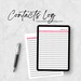 Contacts Tracker Planner Printable, Phone Number Tracker, Address Book ...