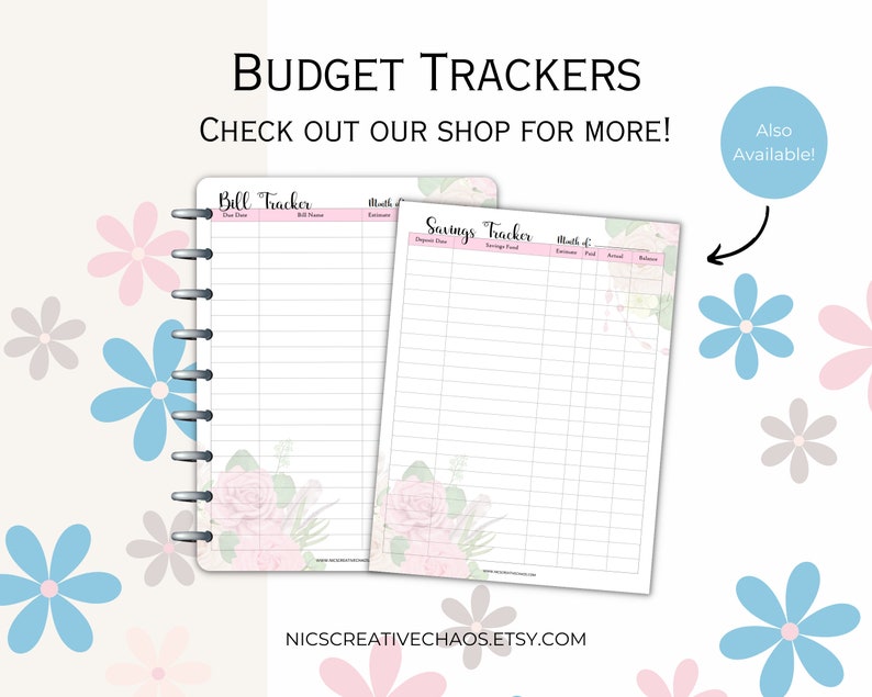Monthly Planner Printable, Undated Calendar & Dashboard, Blue Monthly ...