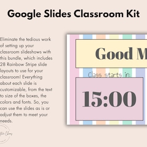 Google Slides Teacher Slideshow Templates, 28 Slide Classroom Bundle ...