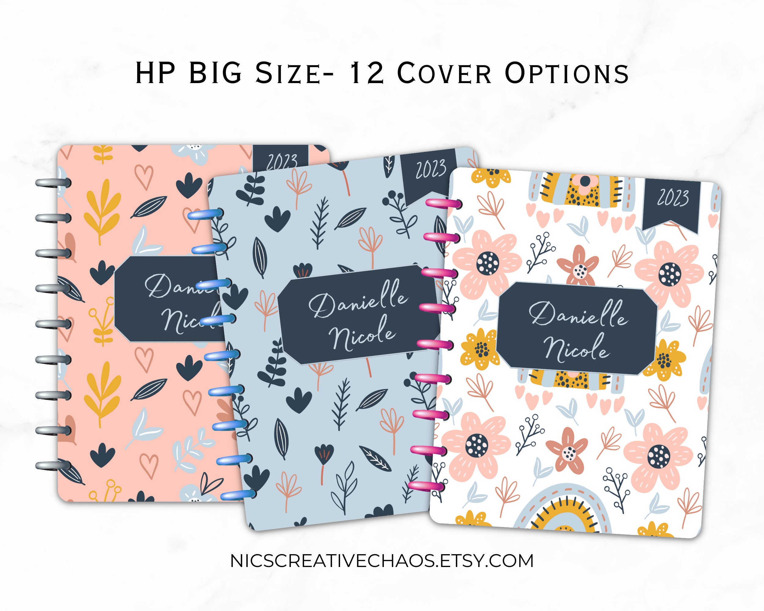 EDITABLE Planner Covers Printable or Digital Notebook Binder Covers or ...